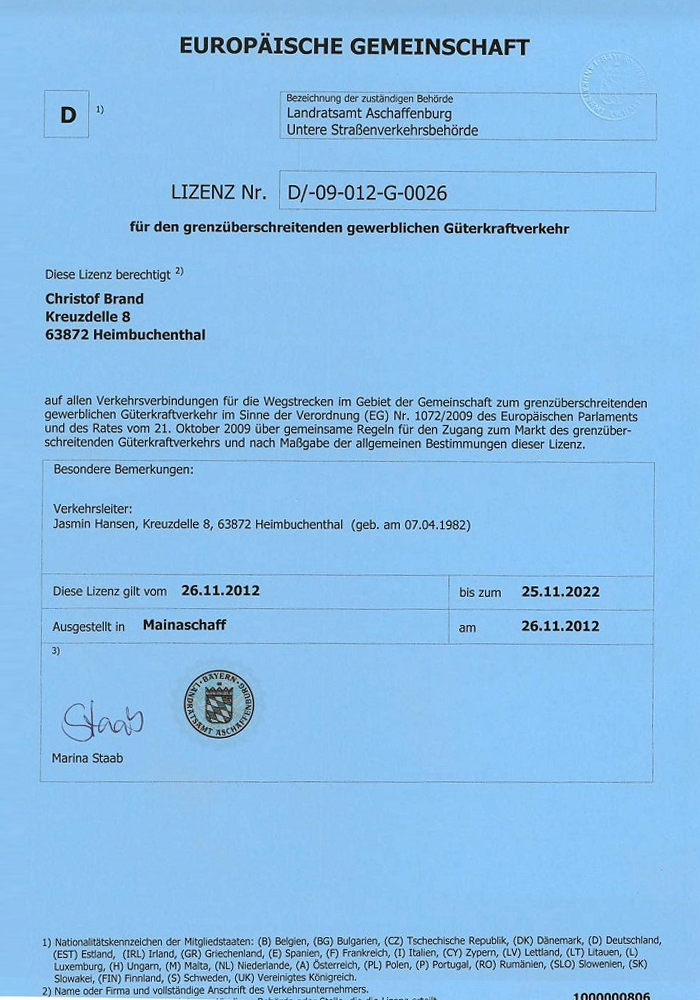 Christof Brand Transporte - Home